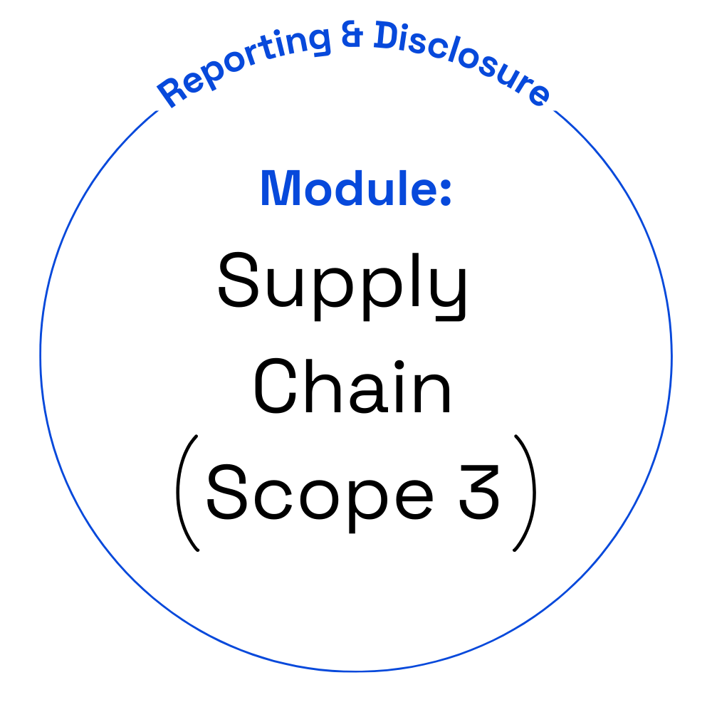 Module: Supply Chain Reporting | Scope 3 Emissions & Efficiencies